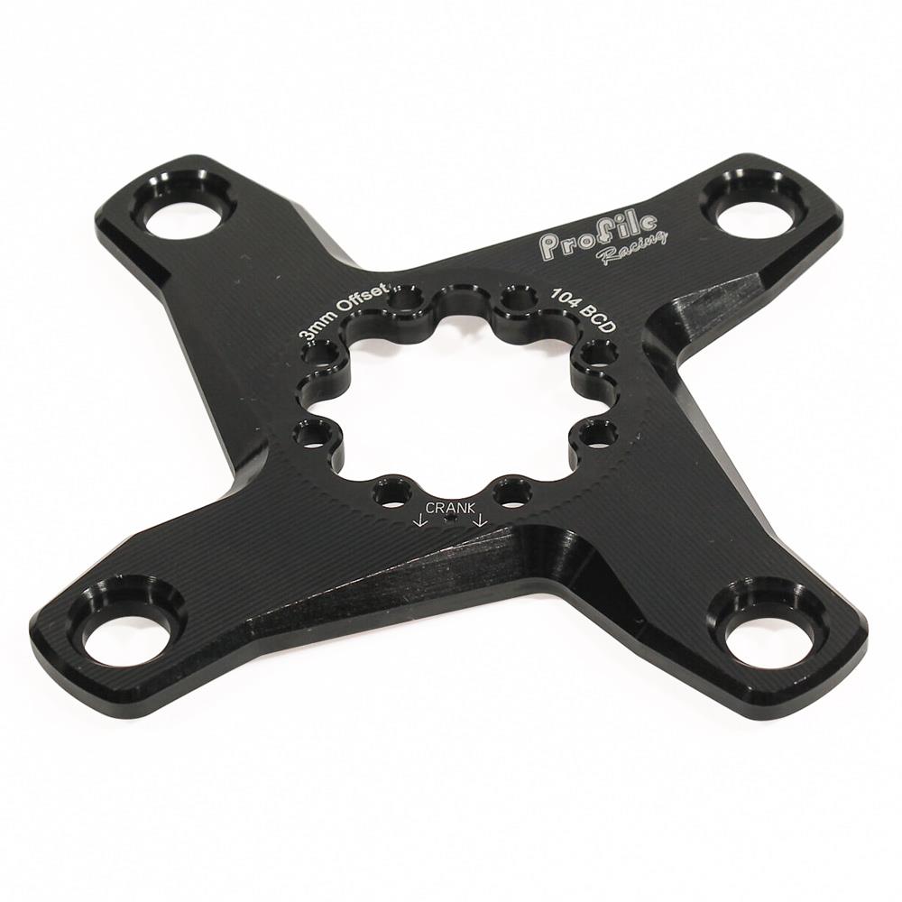 Profile Elite AL Single Chainring Spider - Black – Source BMX - US